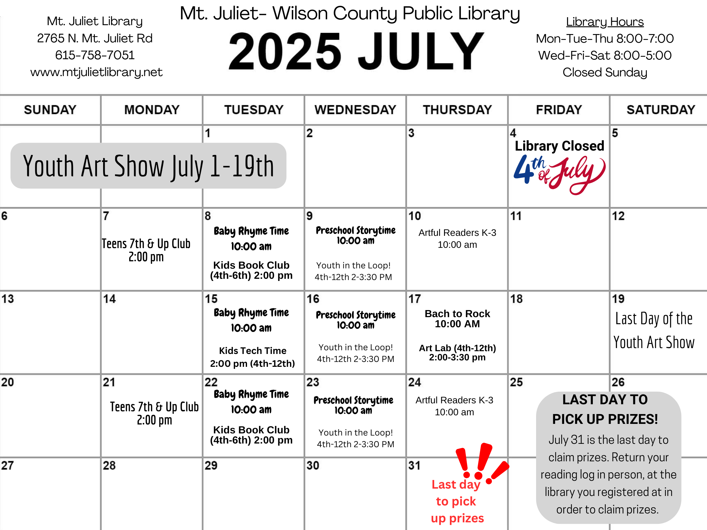 Mt. Juliet-Wilson County Library: Home Page