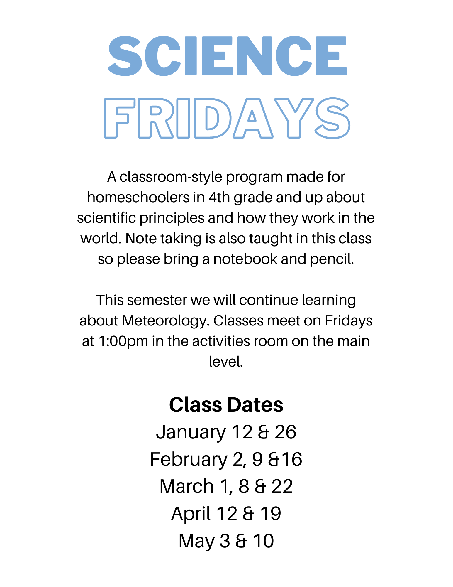 Mt. Juliet-Wilson County Library: Science Fridays