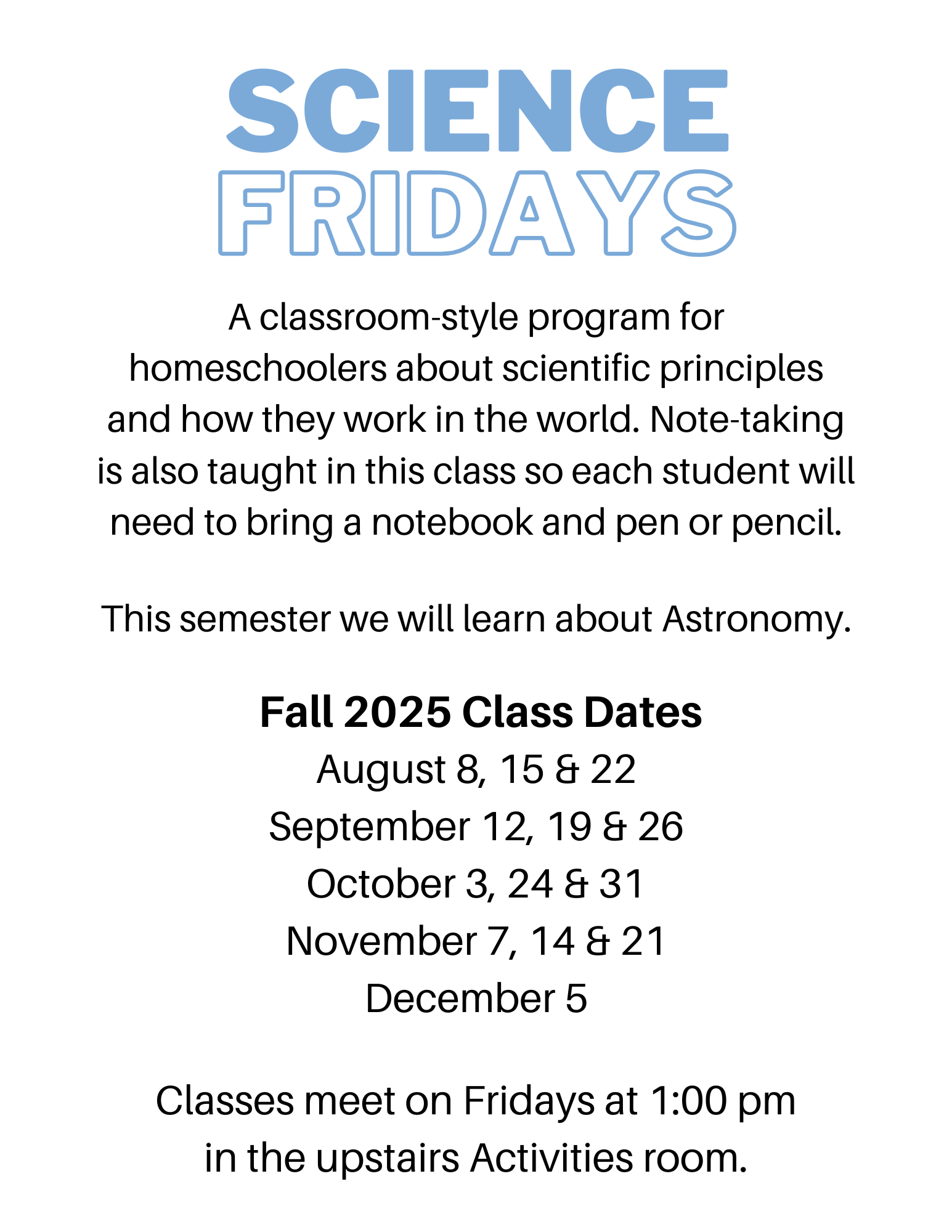 Mt. Juliet-Wilson County Library: Science Fridays