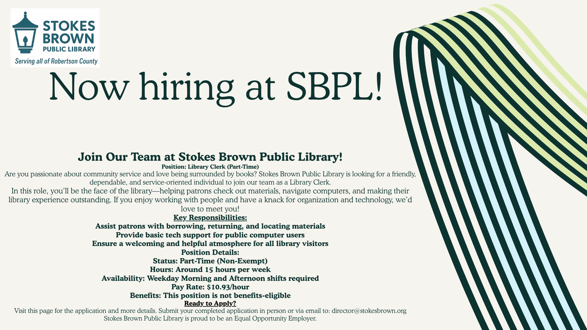 Stokes Brown Public Library: Home Page